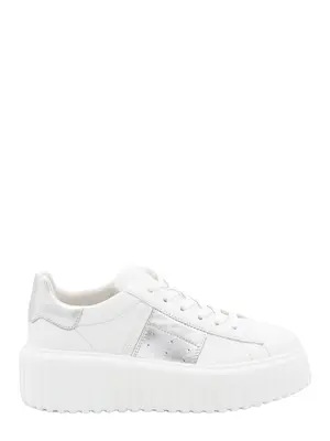 Hogan H-stripes Platform Sneakers - White