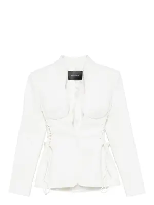 MUGLER Laced-up Jacket - White
