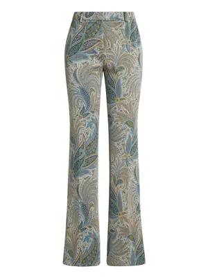 Etro Paisley-jacquard Trousers - Blue
