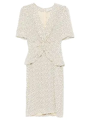 ALESSANDRA RICH Alessandra Rich Polka-Dot Silk Midi Dress