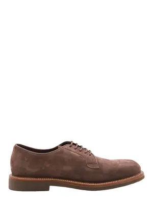 Brunello Cucinelli Suede Derby Shoes - Brown
