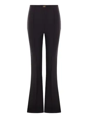 Elisabetta Franchi Flared Trousers - Black