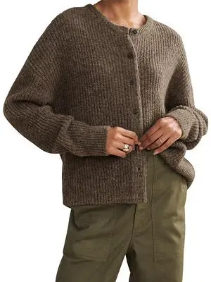 Jenni Kayne Hayes Crewneck Cardigan - Driftwood
