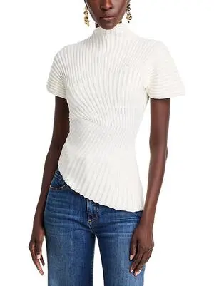Cult Gaia Annemie Knit Top - Off White