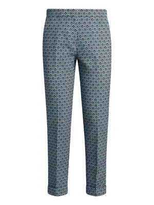 Etro Floral-jacquard Trousers - Blue