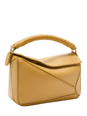 Loewe Mini Puzzle Top-Handle Bag Beige