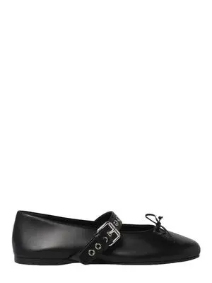 Miu Miu Leather Ballerina - Nero