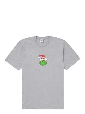 Supreme Grinch Tee Shirt - Heather Grey