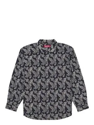 Supreme Paisley Flannel Shirt - Black