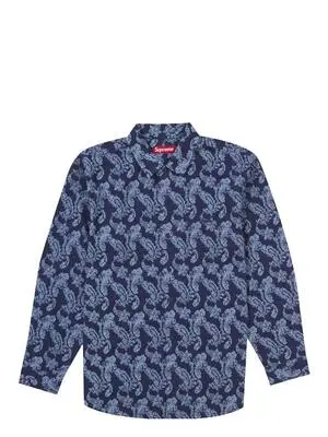 Supreme Paisley Flannel Shirt - Navy Blue