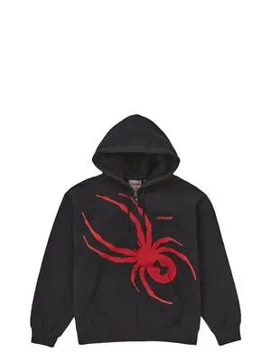 Supreme Spyder Zip Up Hooded Sweatshirt - Black
