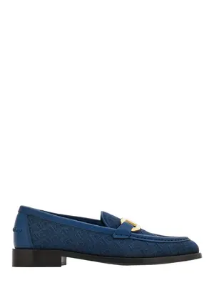 FERRAGAMO Gancini Ornament Loafer Blue
