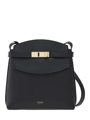 FERRAGAMO Hug Messenger Bag - Black