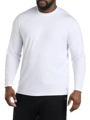 REEBOK Big & Tall Long-sleeve Base Layer Top - White