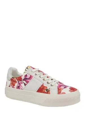 J/SLIDES NYC Gatsby Platform Sneakers - White Floral