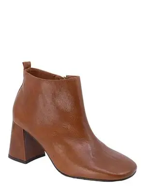 CHOCOLAT BLU Hilla Leather Booties - Brown Leather
