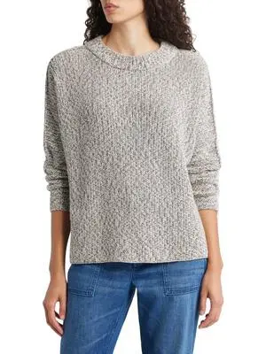 Frank & Eileen Montecito Cotton Sweater - Ivory Camel Navy