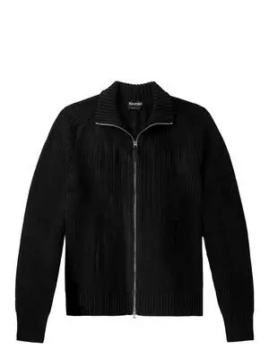 TOM FORD Slim-Fit Ribbed Silk And Merino Wool-Blend Cardigan