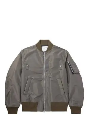 Sacai Padded Nylon-twill Bomber Jacket - Gray