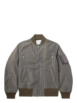 Sacai Padded Nylon-twill Bomber Jacket - Gray