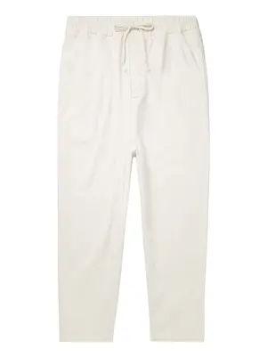 NILI LOTAN Walker Tapered Cropped Trousers - Neutrals