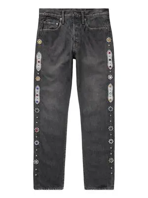 Kapital Monkey Cisco Straight-leg Jeans - Gray