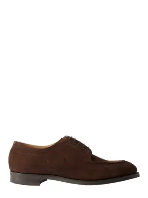EDWARD GREEN Dover Suede Derby Shoes - Brown