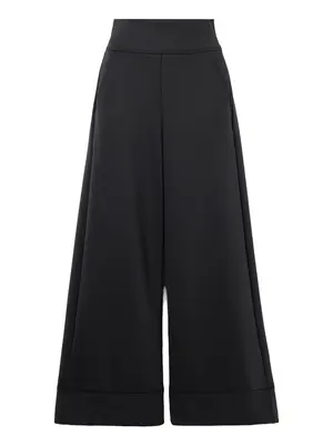 Max Mara Fagiani Stretch-twill Wide-leg Pants - Black