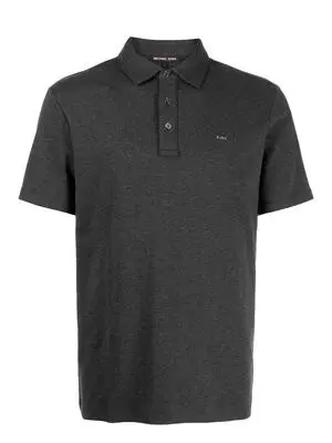 Michael Kors Logo-embroidered Cotton Polo Shirt Grey