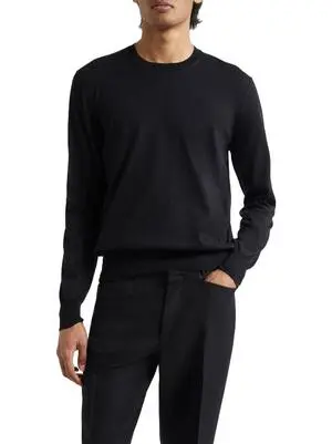 TOM FORD Cotton Crewneck Sweater - Black