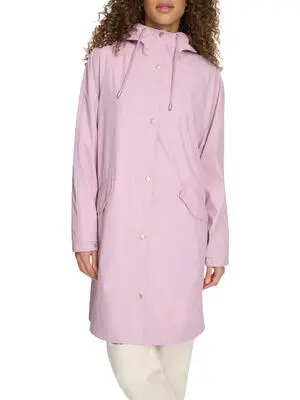 LEVI'S Water Resistant Long Rain Jacket - Blush