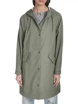 LEVI'S Water Resistant Long Rain Jacket - Sage