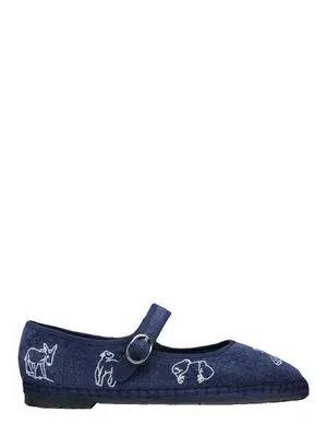 Sea Demi Mary Jane Flats - Navy