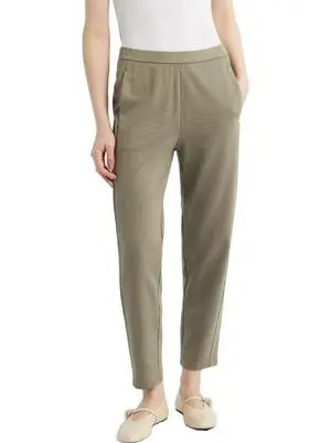 Eileen Fisher Slouch Organic Cotton Ankle Pants - Bay Leaf