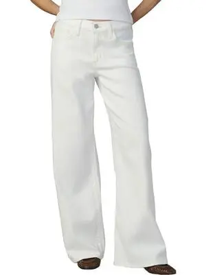 Joe's Jeans The Lou Lou Low Rise Wide Leg Jeans - White