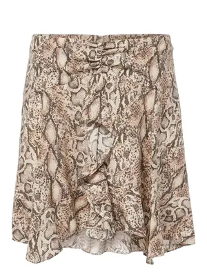 Isabel Marant Ozany Snake-print Miniskirt - Multicoloured