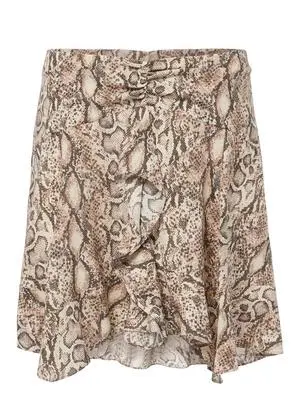 Isabel Marant Étoile Ozany Snake-print Miniskirt - Multicoloured
