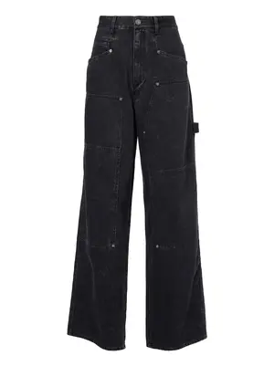 MARANT ETOILE Ophra Straight Leg Jeans - Black