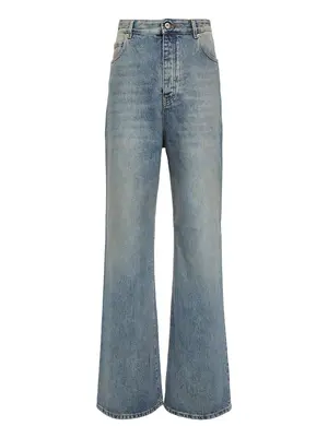 Loewe Faded Wide-leg Jeans - Blue