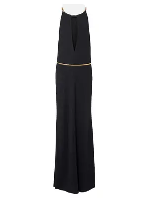 TOM FORD Cutout Jersey Gown - Black