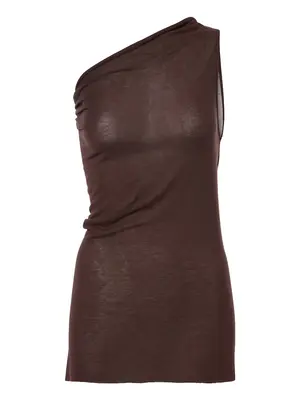 Rick Owens Athena One-shoulder Top - Brown