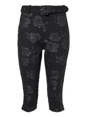 Remain Birger Christensen Floral Jacquard Capri Pants - Black