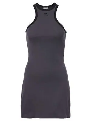 COURREGES Courrèges Scuba Cotton Jersey Minidress - Blue