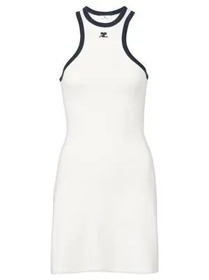 COURREGES Courrèges Scuba Cotton Jersey Minidress - Blue