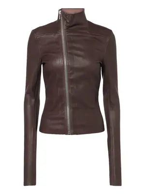 Rick Owens Gary Leather Jacket - Brown
