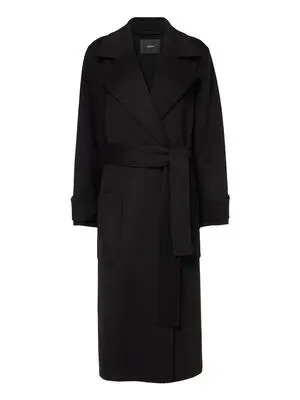 JOSEPH Arline Wool And Cashmere Wrap Coat - Black