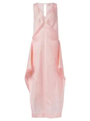 Khaite Kenith Silk Maxi Dress - Pink
