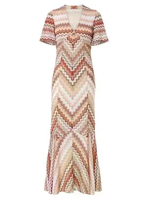 Missoni Zigzag Lamé Maxi Dress - Multicoloured