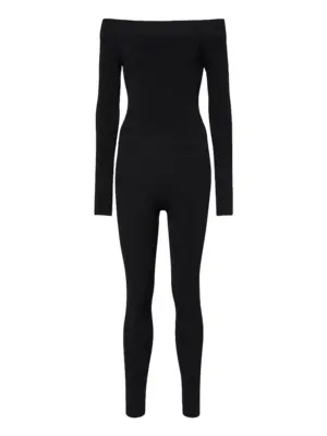 Alaïa Off-shoulder Catsuit - Black