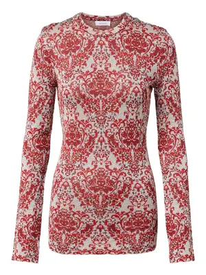 Rabanne Paisley Print Top - Red